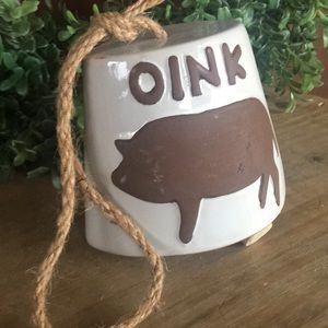 Accents | Rustic Farmhouse Ceramic Pig Cow Bell Country | Poshmark